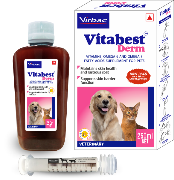 Vitamin Supplement for Cats and Dogs - Vitabest Derm