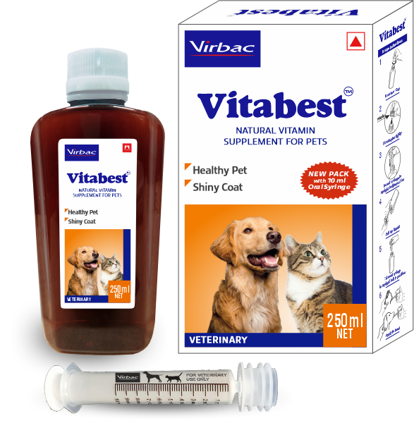 Vitabest is a health tonic for dogs and cats.
